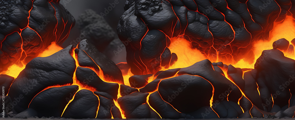Lava texture fire background rock volcano magma molten hell hot flow ...