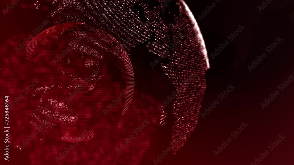 Planet earth globe maps world animation Stock Video | Adobe Stock