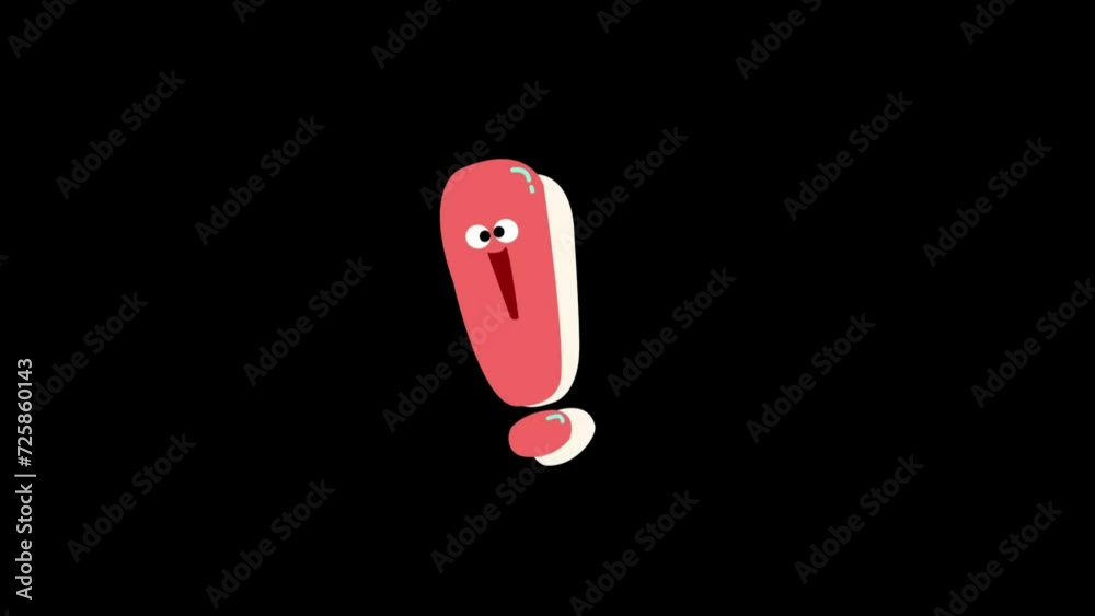 Vídeo do Stock: exclamation marks, stop motion animation on a white ...