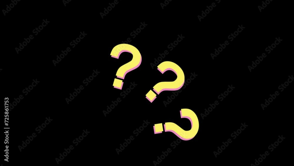 Vidéo Stock animation of white question mark moving on abstract background. Animated question ...