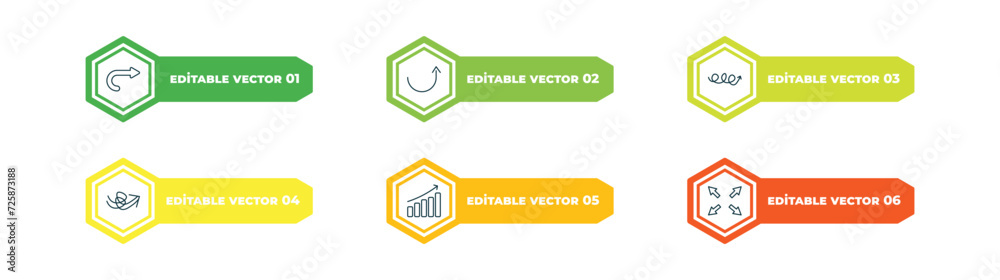 linear icons from user interface concept. outline icons set included ...