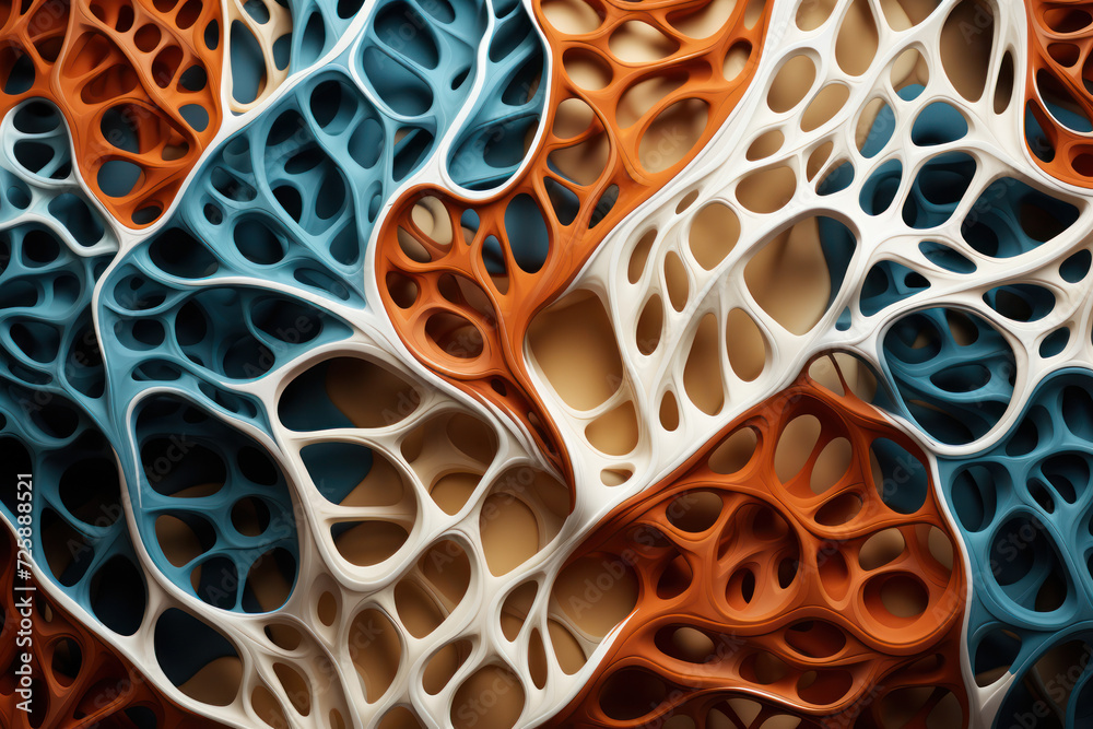 Ilustrace „Organic patterns intertwine to create a network of abstract ...