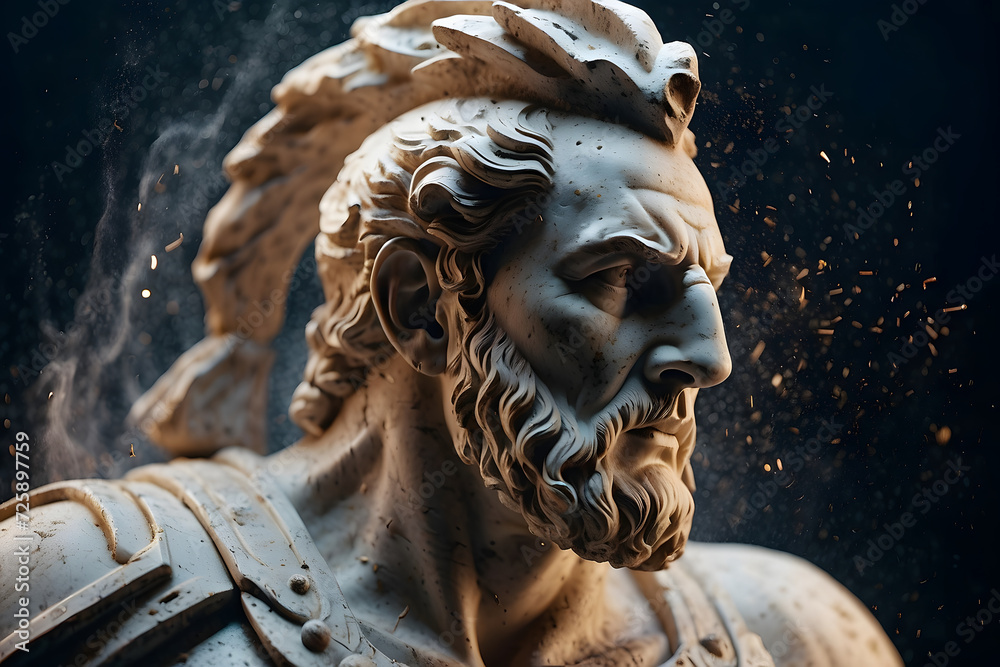 Marble sculpture of a stoic man. Marble sculpture of a stoic man ...