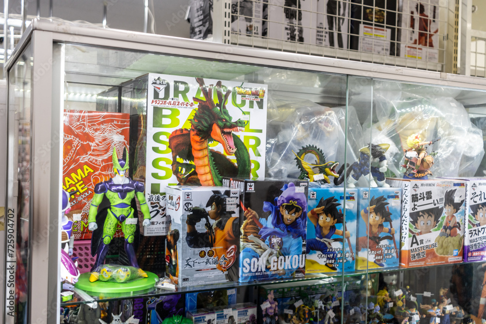 Tokyo, Japan, 30 October 2023: Display of assorted manga and anime ...