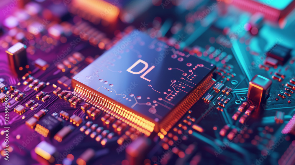 Microchip with the text 'DL'. Concept of Deep Learning in latest ...