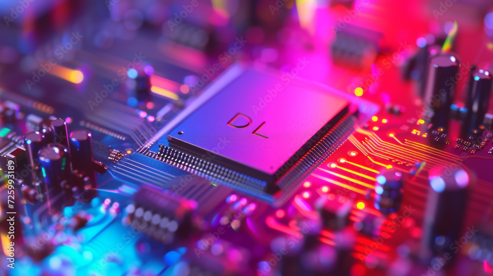 Microchip with the text 'DL'. Concept of Deep Learning in latest ...