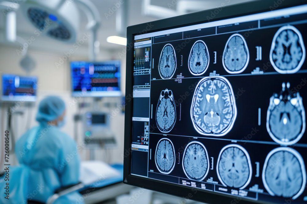 Comatose patient is subjected to tomographic analysis of brain in ...