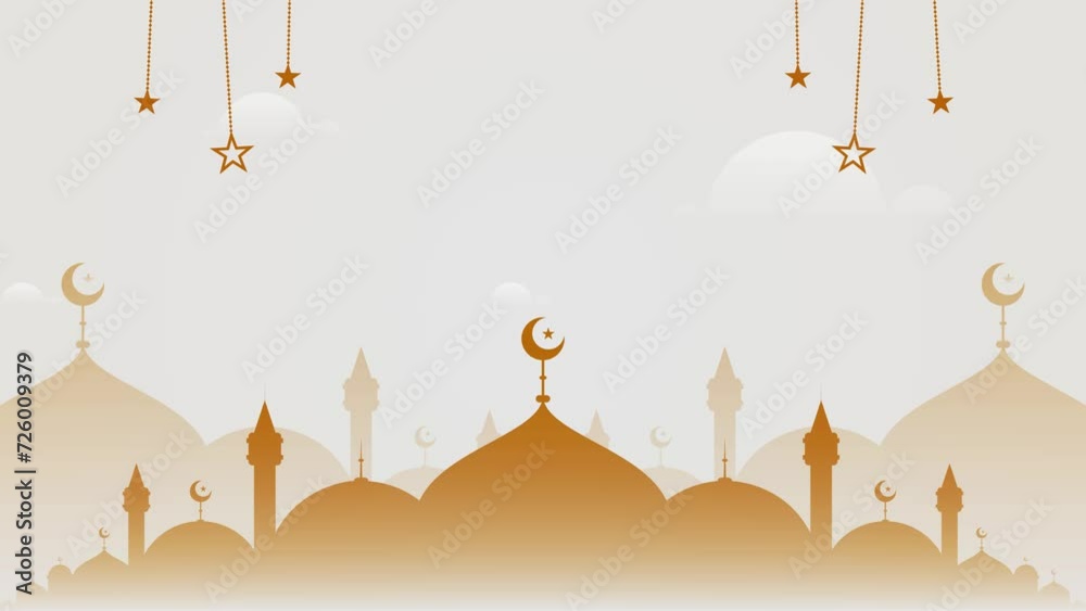 Vidéo Stock Flat And Simple Light Gold Blank Animation Horizontal Video ...