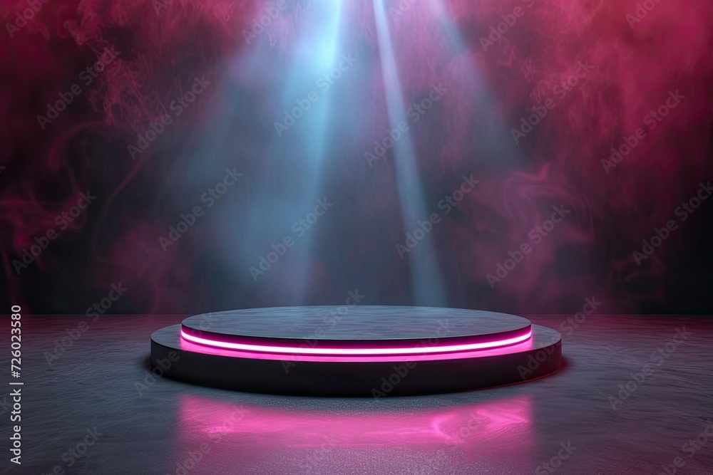 podium with gaming background, mockup display stand for product ...