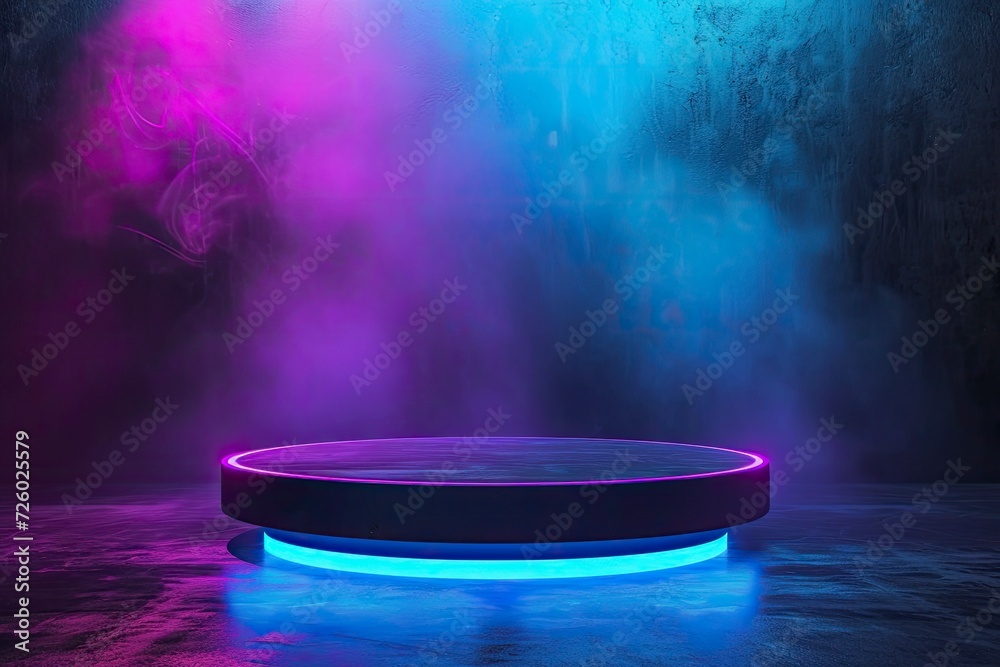 podium with gaming background, mockup display stand for product ...