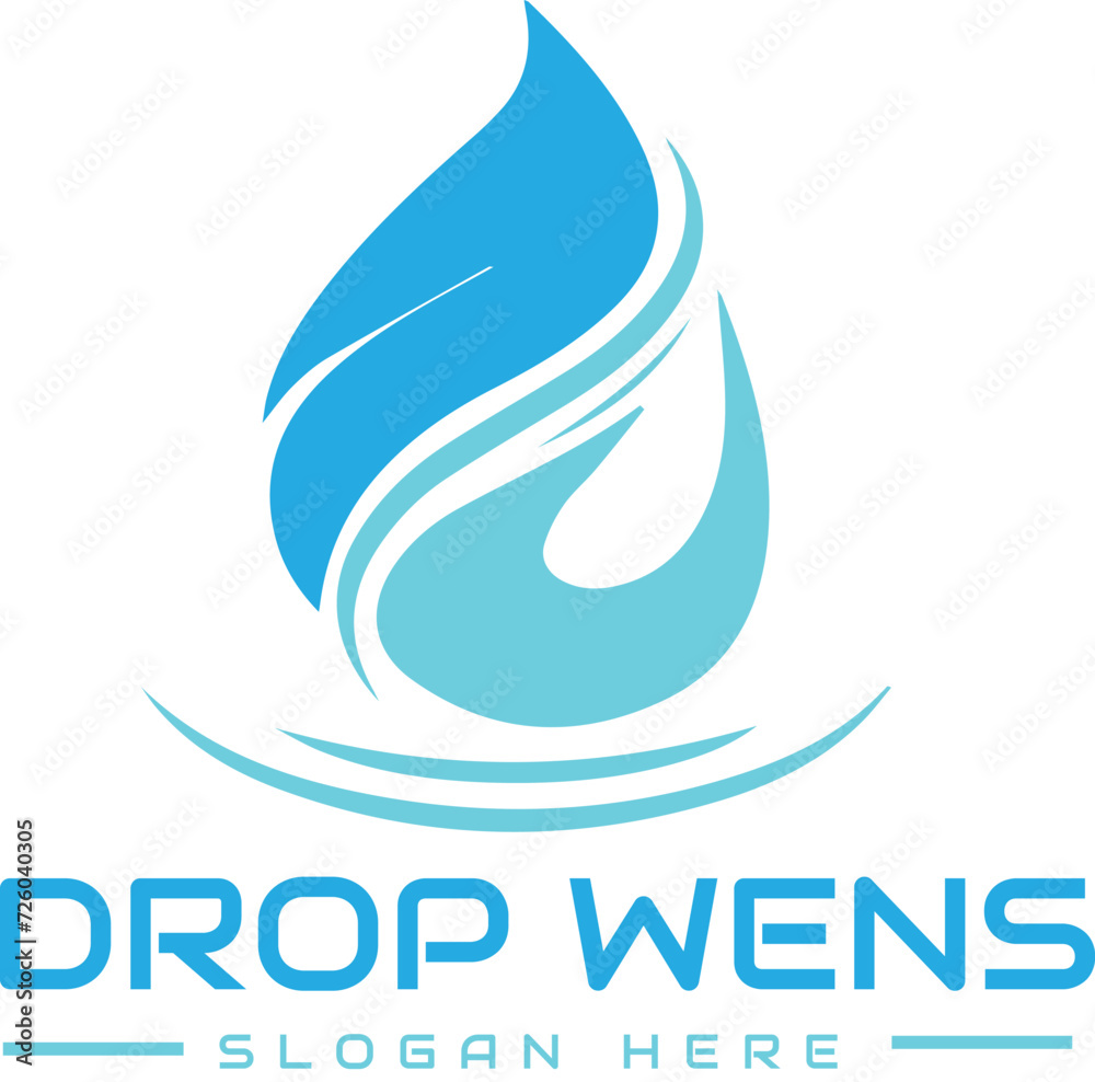 water drop, liquid symbol, aqua icon, droplet design, purity emblem ...