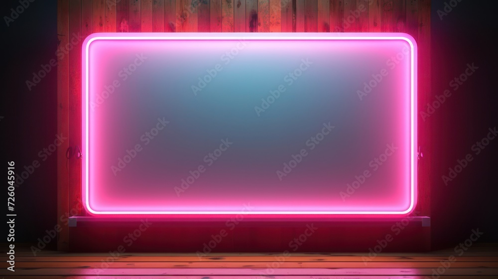 Neon sign RGB color photo illustration mockup template, cafe restaurant ...