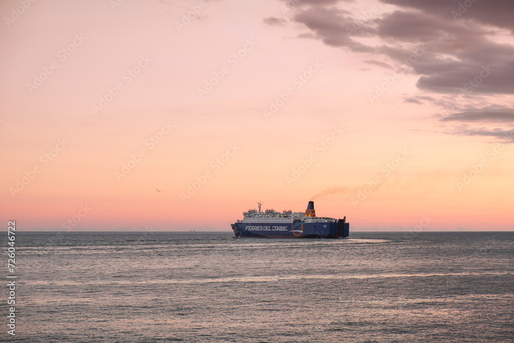 KYDON passenger ferry ship operated by Ferries Del Caribe traveling ...