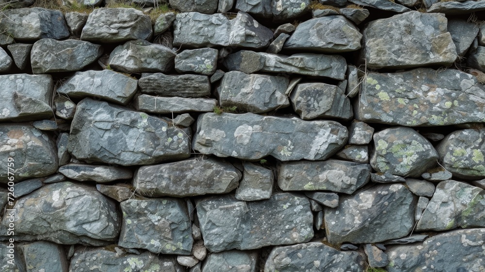 Natural Craftsmanship: Irregular Grey Stones Forming Sturdy Wall ...