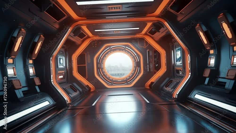 high resolution hdr hdri panoramic view. glowing tunnel futuristic ...