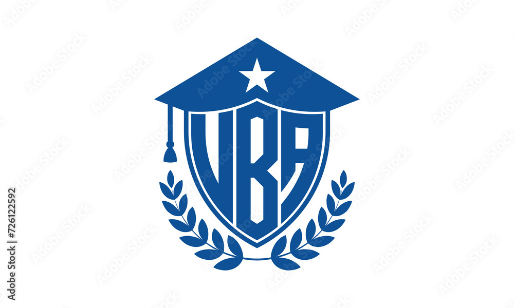 UBA three letter iconic academic logo design vector template. monogram ...