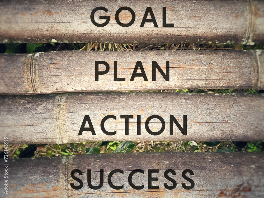 Inspirational and Motivational Concept - GOAL PLAN ACTION SUCCESS text ...
