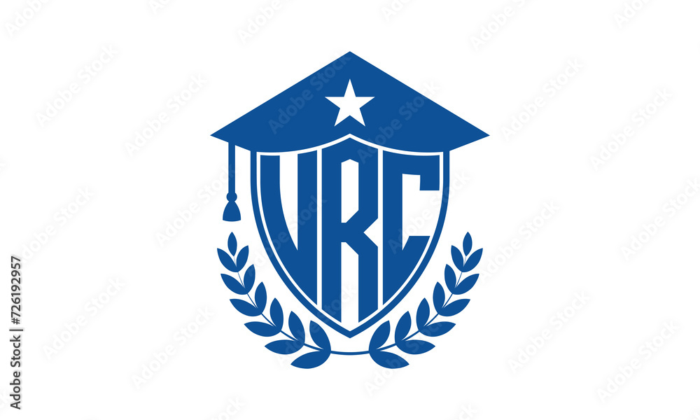 URC three letter iconic academic logo design vector template. monogram ...
