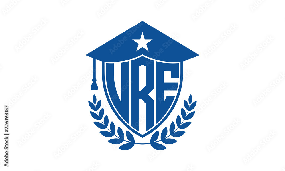 URE three letter iconic academic logo design vector template. monogram ...