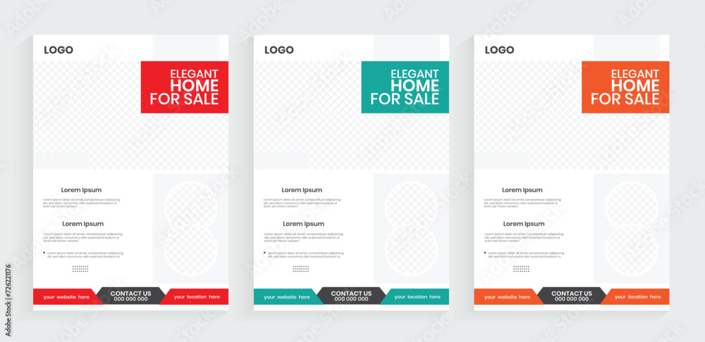 Real estate vector flyer design. Property sale flyer design. Luxury ...