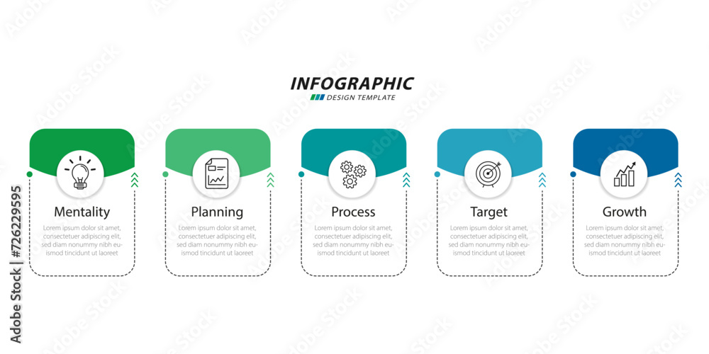Timeline infographic template. 4 Step timeline journey, calendar Flat ...