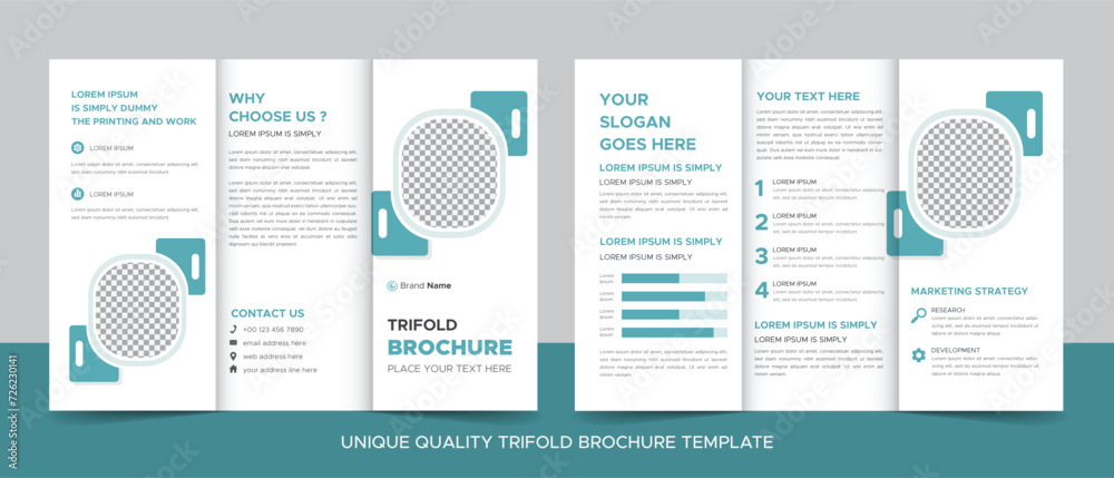 Creative corporate modern business trifold brochure template, trifold ...