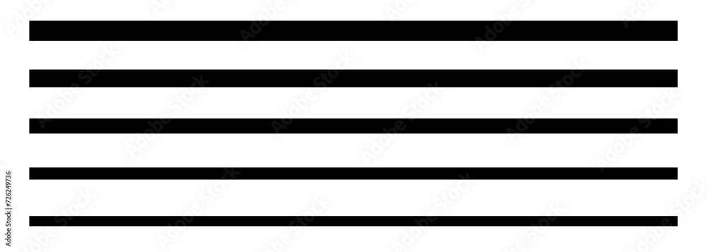 Straight line set. Stripe series from bold to thin. Vector illustration ...
