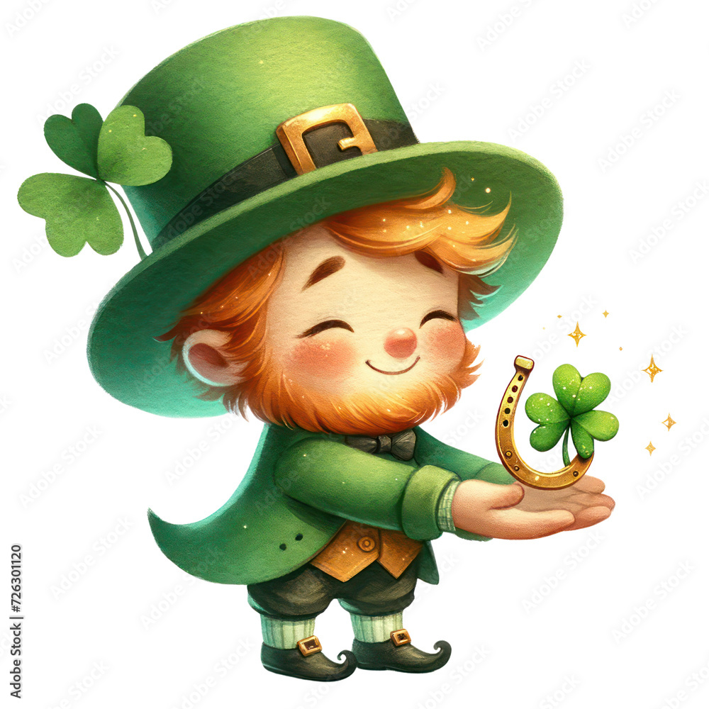 st patricks day leprechaun png, leprechaun give a lucky charm Stock ...
