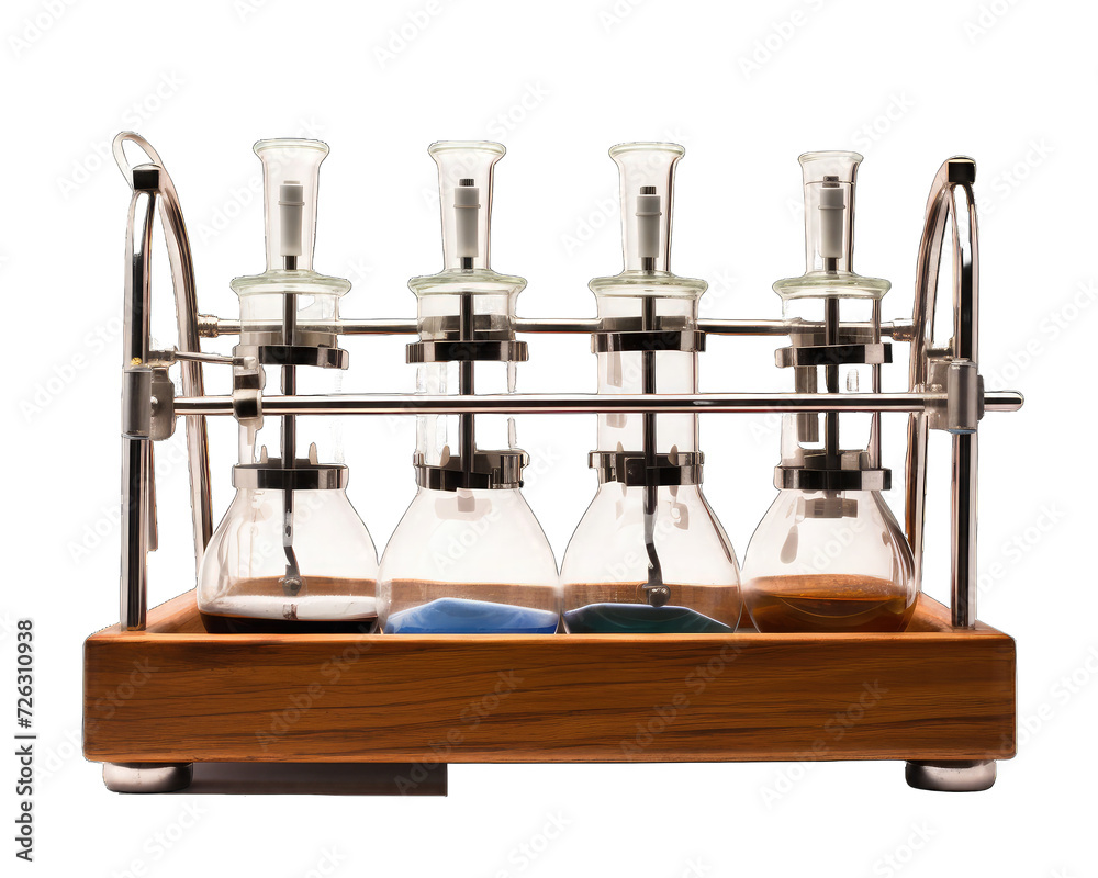 A photo of a pharmacist Dissolution Test Apparatus isolated on white ...