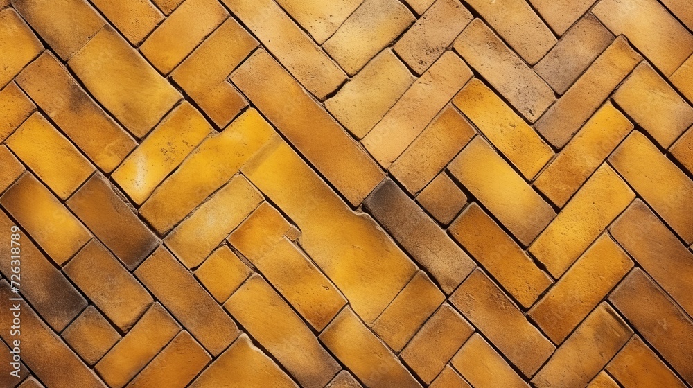 Pattern with rectangular yellow brick tiles in the form of a ...