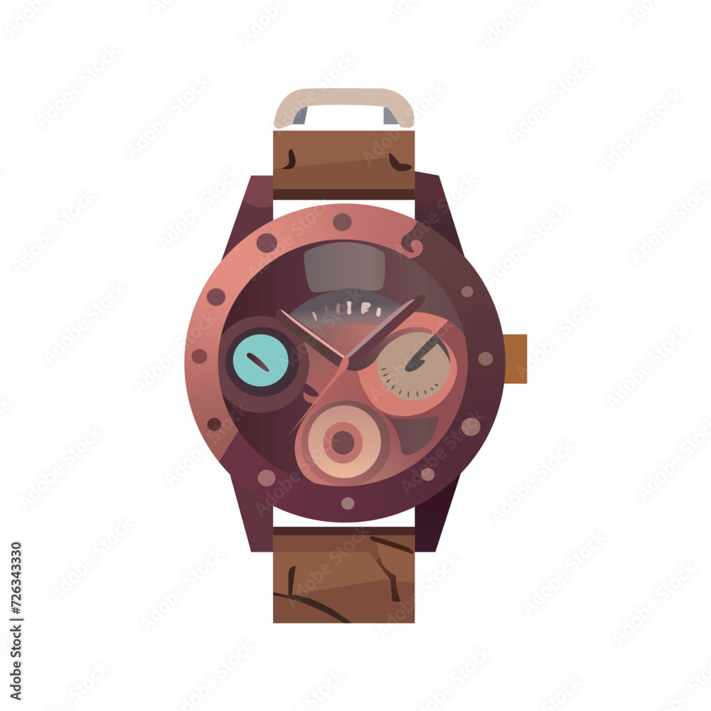 Wristwatch of colorful set. This stylish image expertly blend design ...