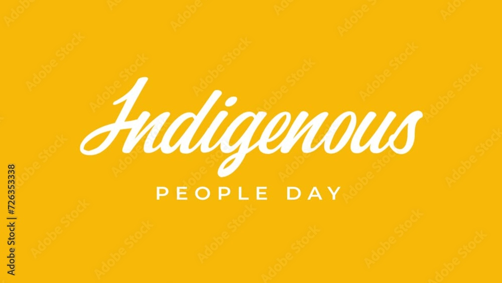 National Indigenous Peoples Day Handwritten Animated Text. Great for ...