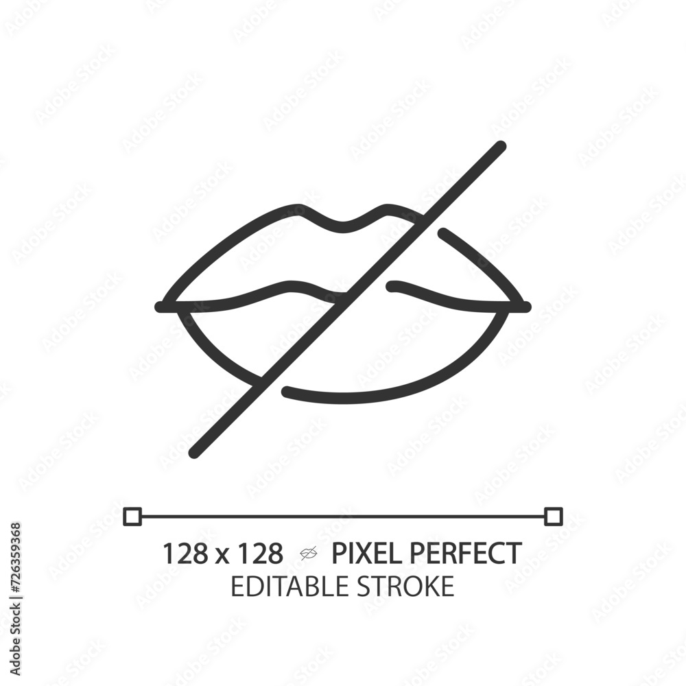 Speech loss linear icon. Disabled person, medical condition ... Speech loss linear icon. Disabled person, medical condition ...