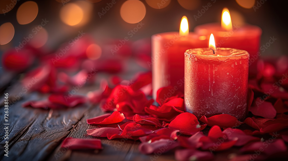 Ignite romance with candles, let the soft glow dance on roses. A ...