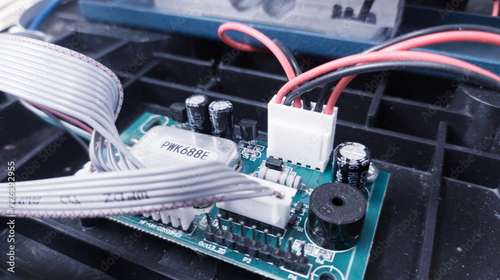 Checking cable circuit control the seven segment display on digital ...