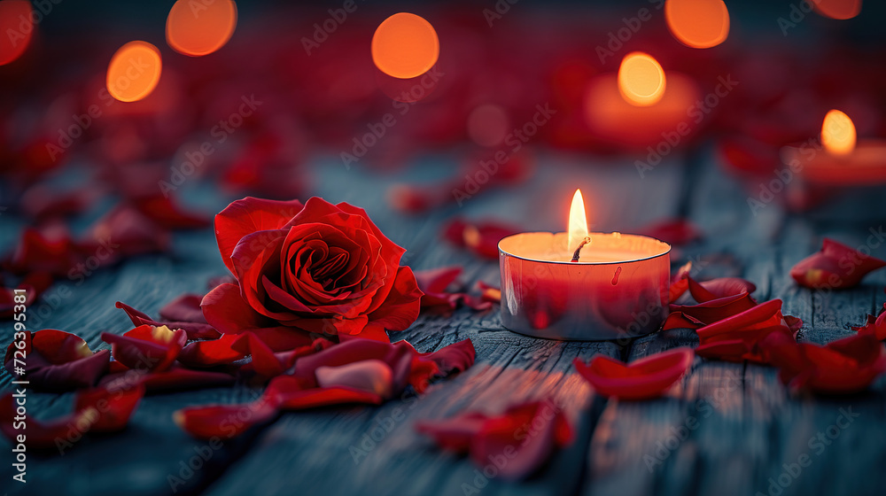 Ignite romance with candles, let the soft glow dance on roses. A ...
