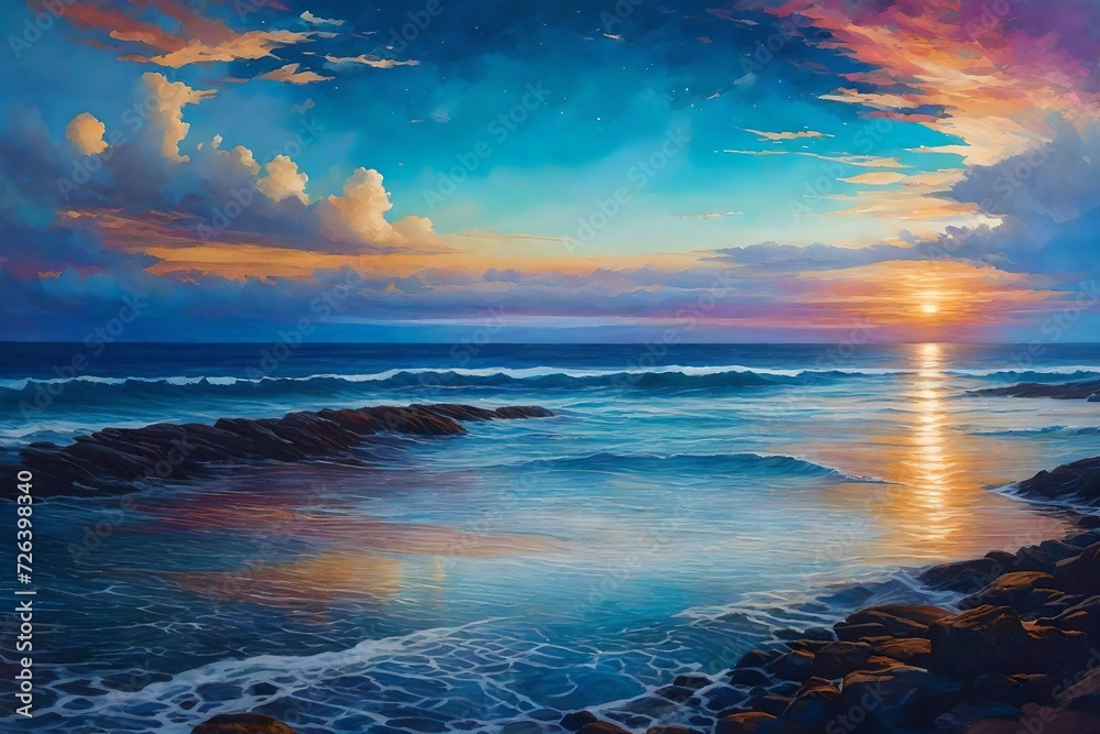 Write a descriptive poem that captures the breathtaking beauty of the ...