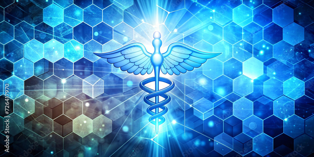 Medical Emblem with DNA and Molecule in 3D Vector Illustration ...
