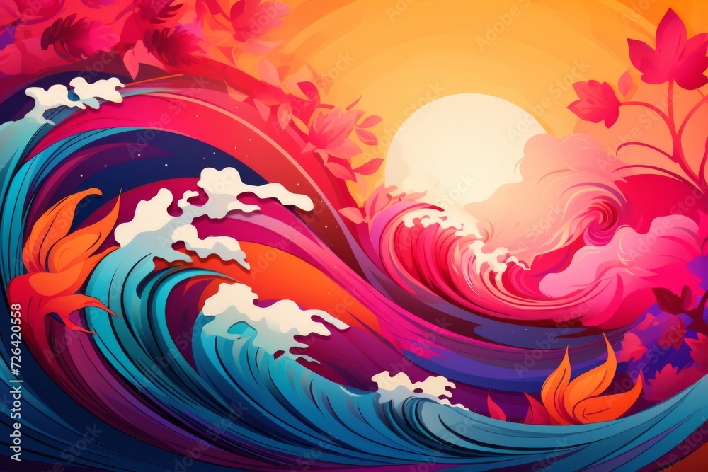 Abstract background for asian american and pacific islander heritage ...