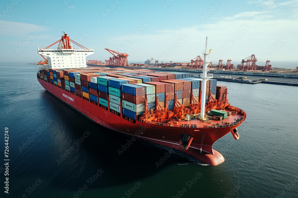 Container terminal for loading and unloading of bulk cargo by ship ...