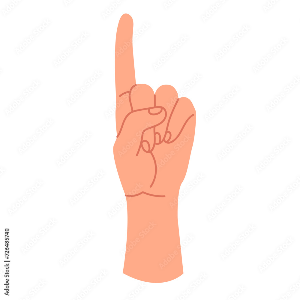 The pointing hand icon. Vector illustration with a hand gesture on a ...