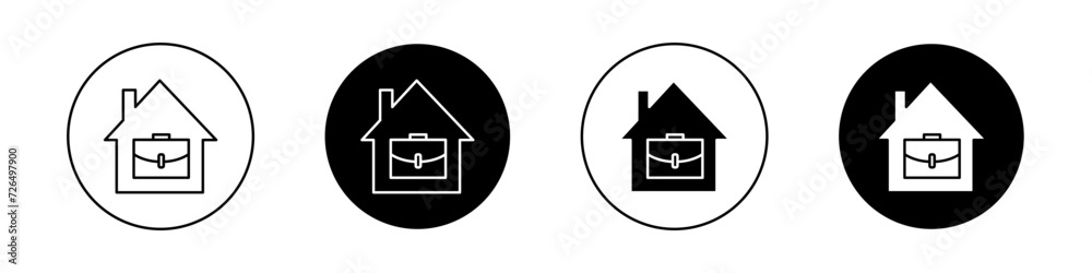 Vecteur Stock Remote Work Icon set. Home Office Telework Vector Symbol ...