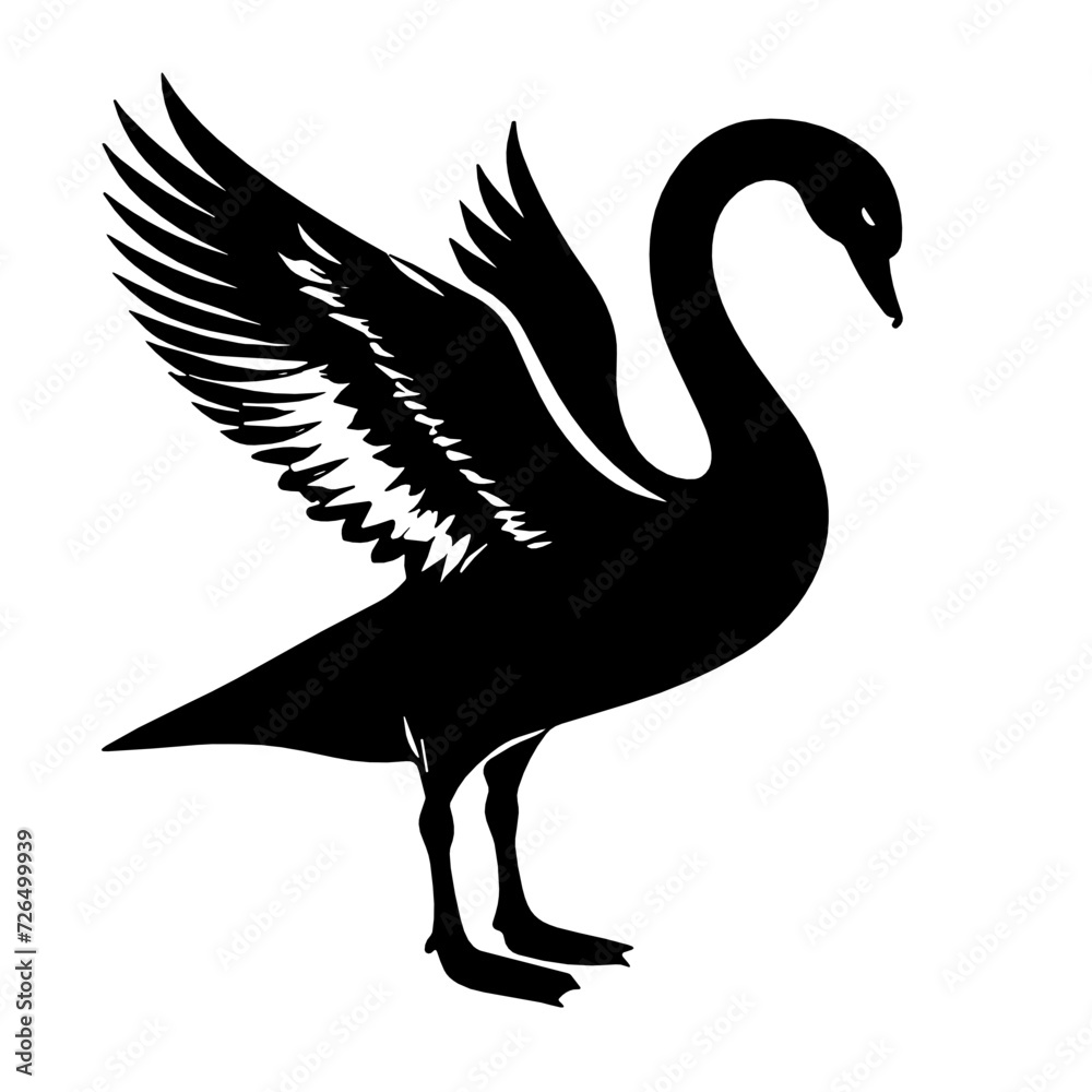 Vetor de Swan, Swan Svg, Swan Png, Swans Svg Png, Swan Cut File, Swan ...