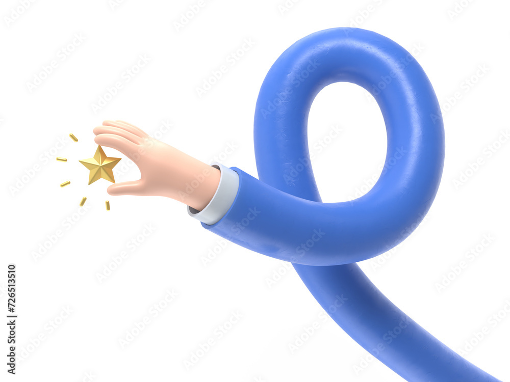 Transparent Backgrounds Mock-up. 3d hand hold star icon.gold positive ...