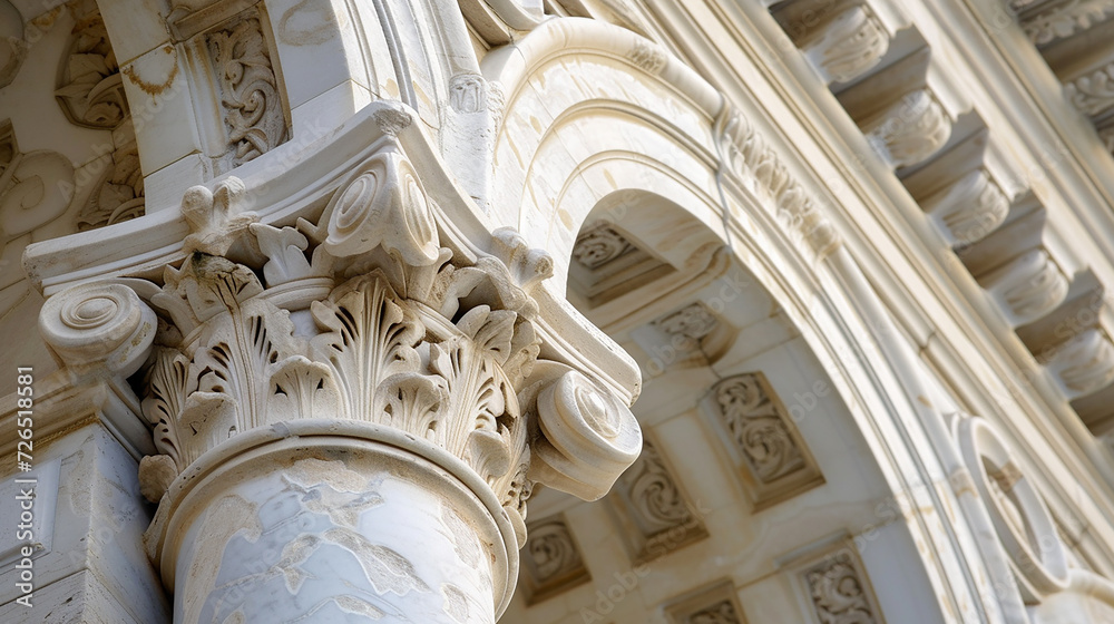 Details classical arches and their fine architectural details Stock ...