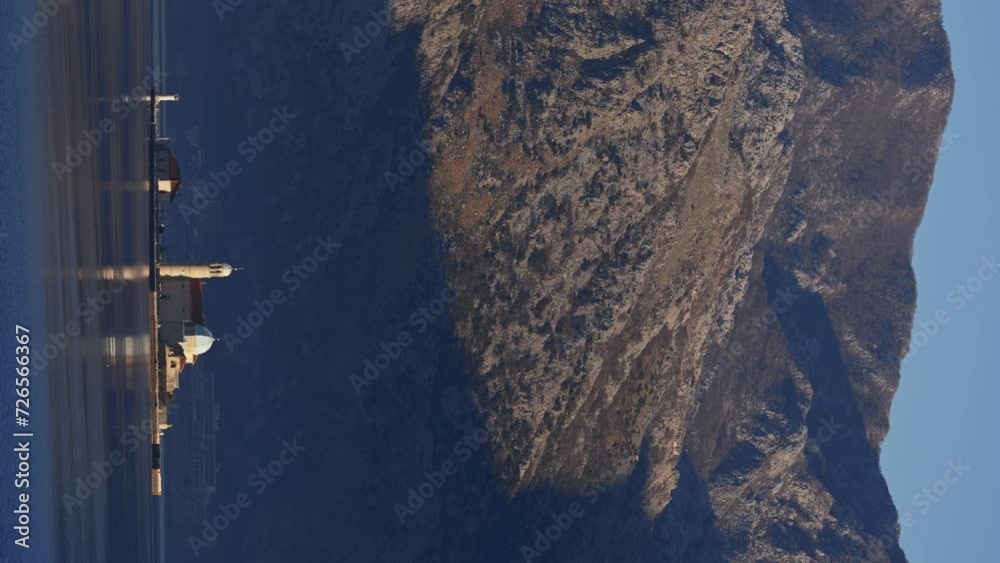 Balkan old town sunset, view historic city Montenegro, Croatia, UNESCO ...