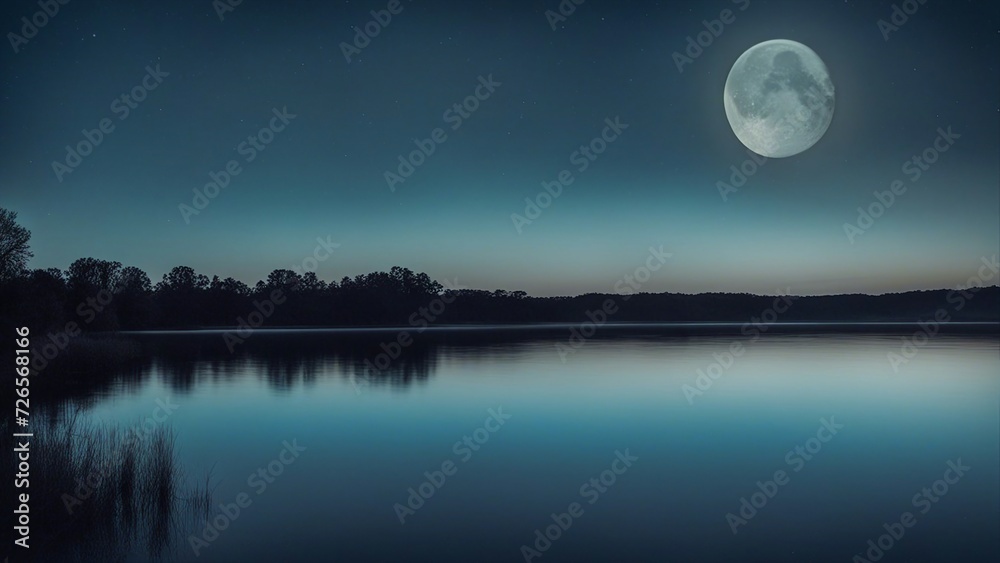 moon over water blue moon over water, showing the contrast and the ...
