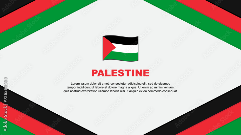 Palestine Flag Abstract Background Design Template. Palestine ...