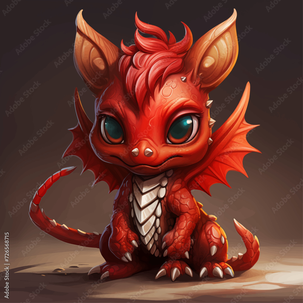 cute chibi chinese dragon for chinese new year 2024, chinese lucky ...
