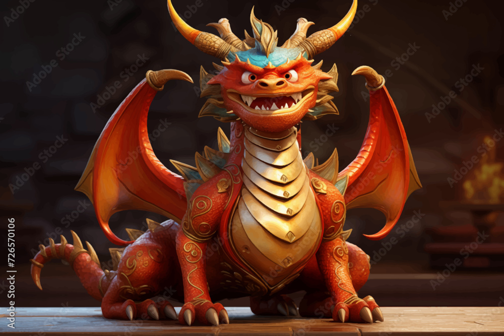 cute chibi chinese dragon for chinese new year 2024, chinese lucky ...